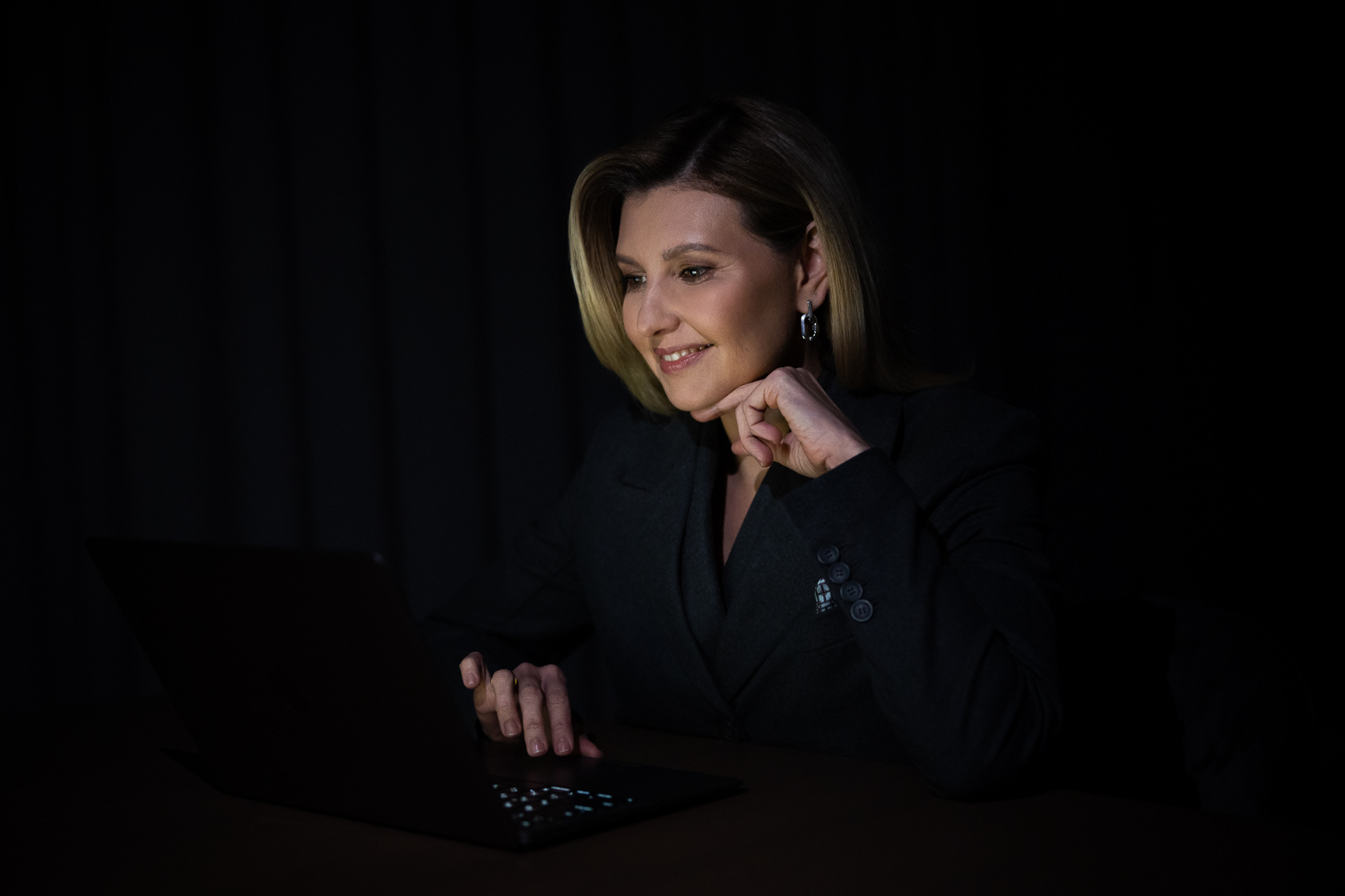 First Lady Olena Zelenska supported the launch of the Ukrainian space ...