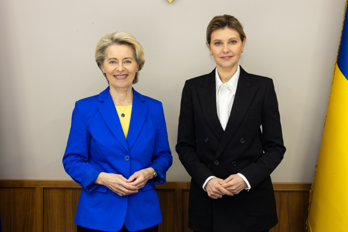 Olena Zelenska met with Ursula von der Leyen — Official website of the ...